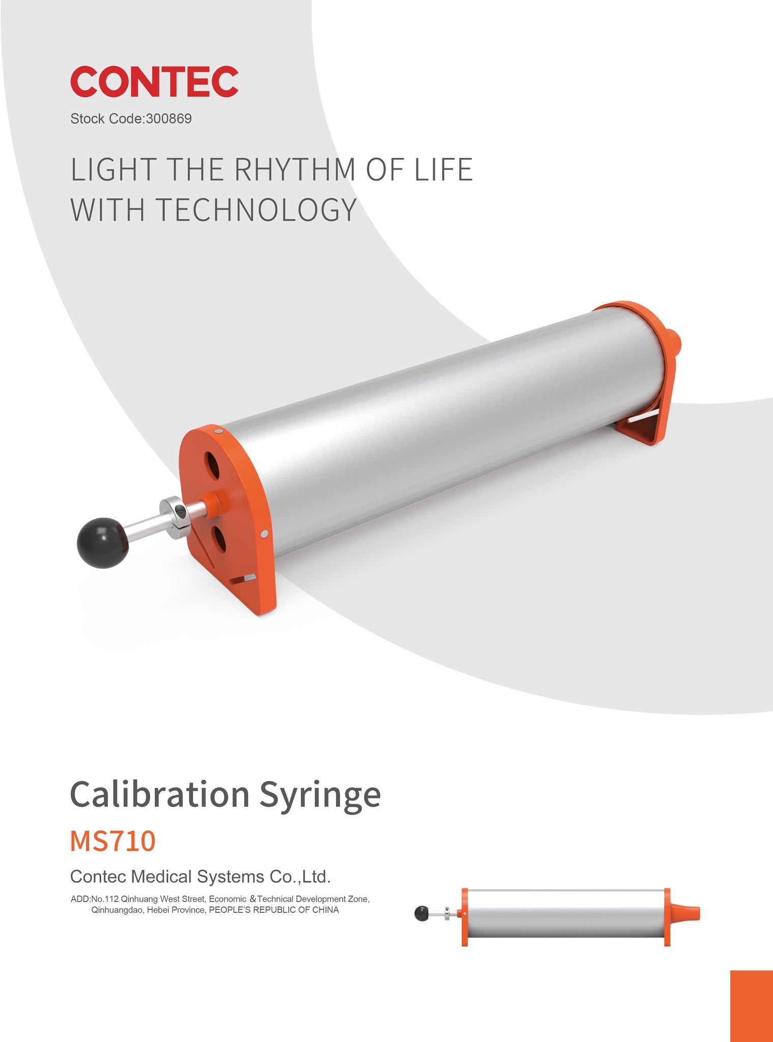 CONTEC MS710 calibration syringe simulator Calibrating barrel for spir