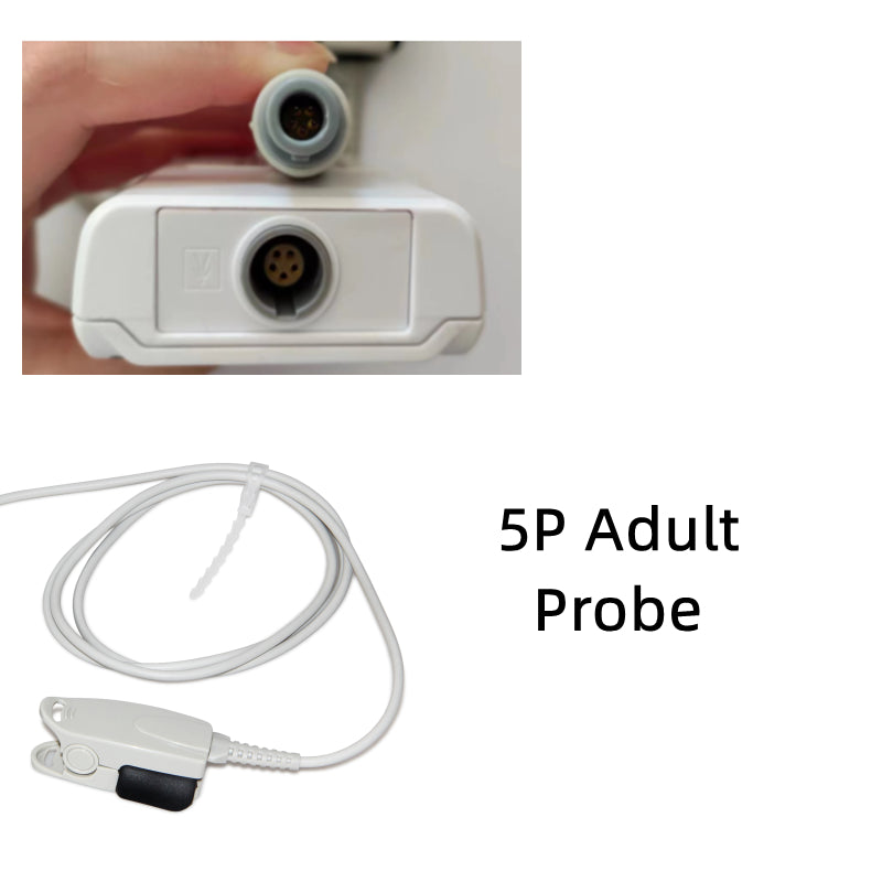 CONTEC Sensor reutilizable de sonda SpO2 para adulto/niño/neonatal, 5/