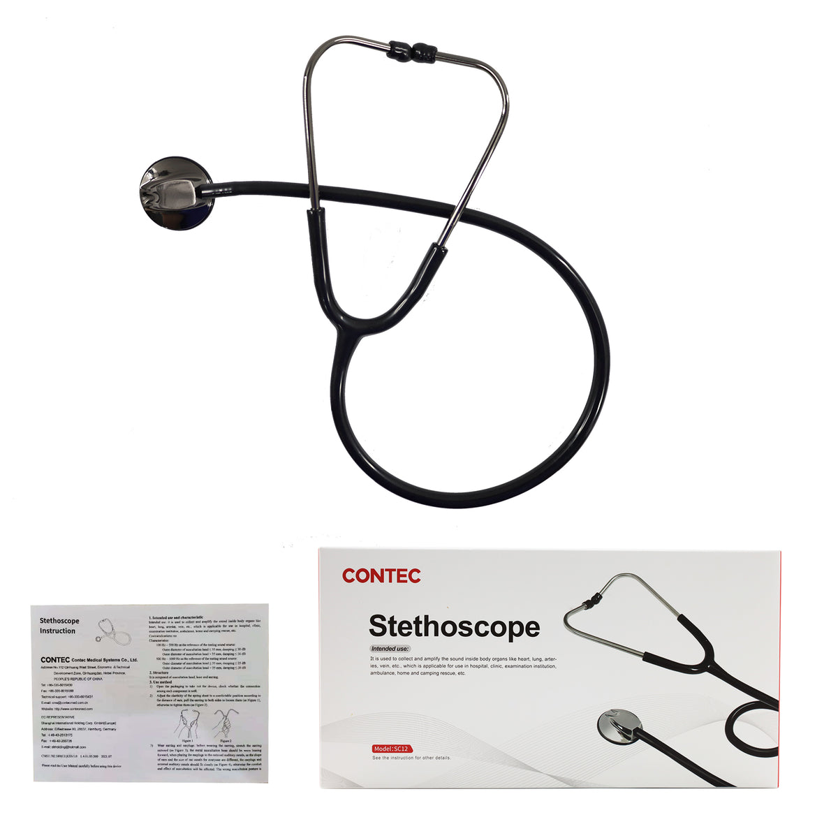 Portable zinc alloy Stethoscope COTNEC SC12 – CONTEC