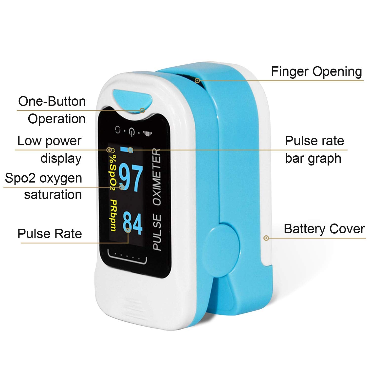 Wholesale CMS50NA Finger Tip Pulse Oximeter Blood Oxygen meter SpO2 He ...