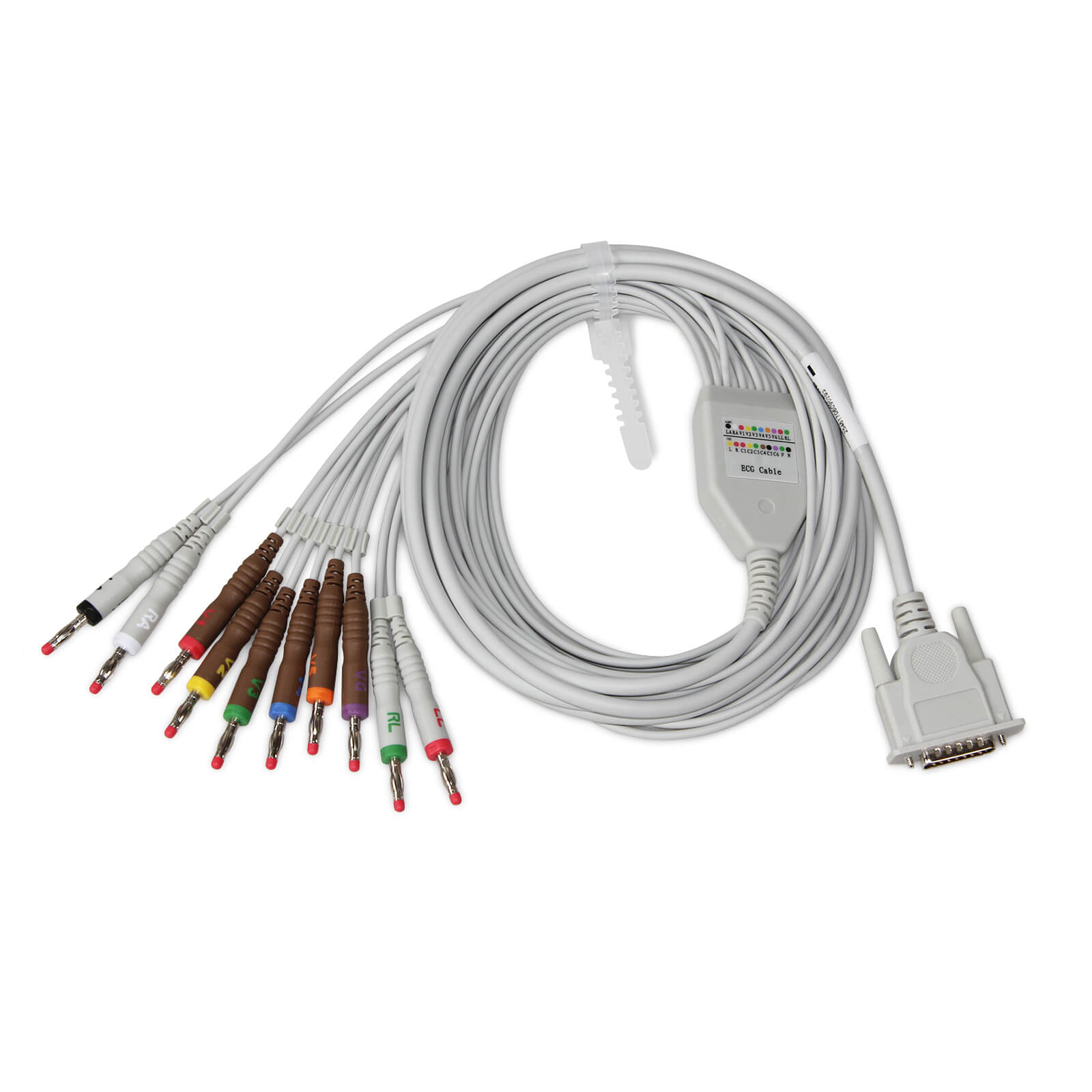 Gilding Snap ECG Cable Replacement 12-Lead ECG/EKG Patient Cable - DB15 ...