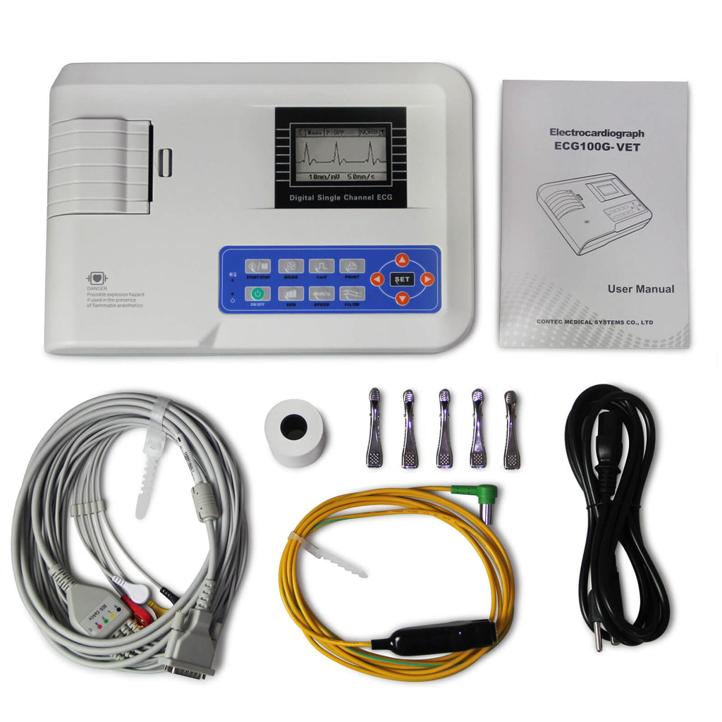 CONTEC Veterinary One Channel 12 Leads Portable ECG EKG Machine ECG100