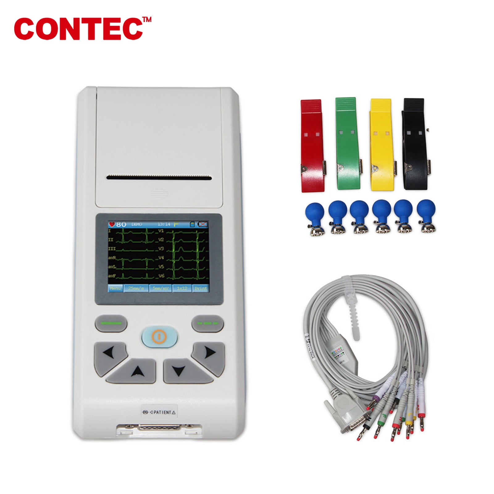 Touch screen Electrocardiograph CONTEC ECG90A 12-lead ECG&EKG Machine